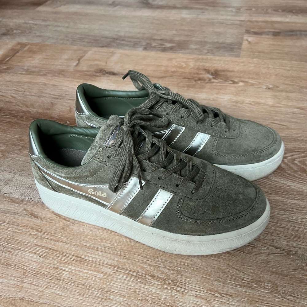 Gola Grandslam Suede Green Sneakers - Gem